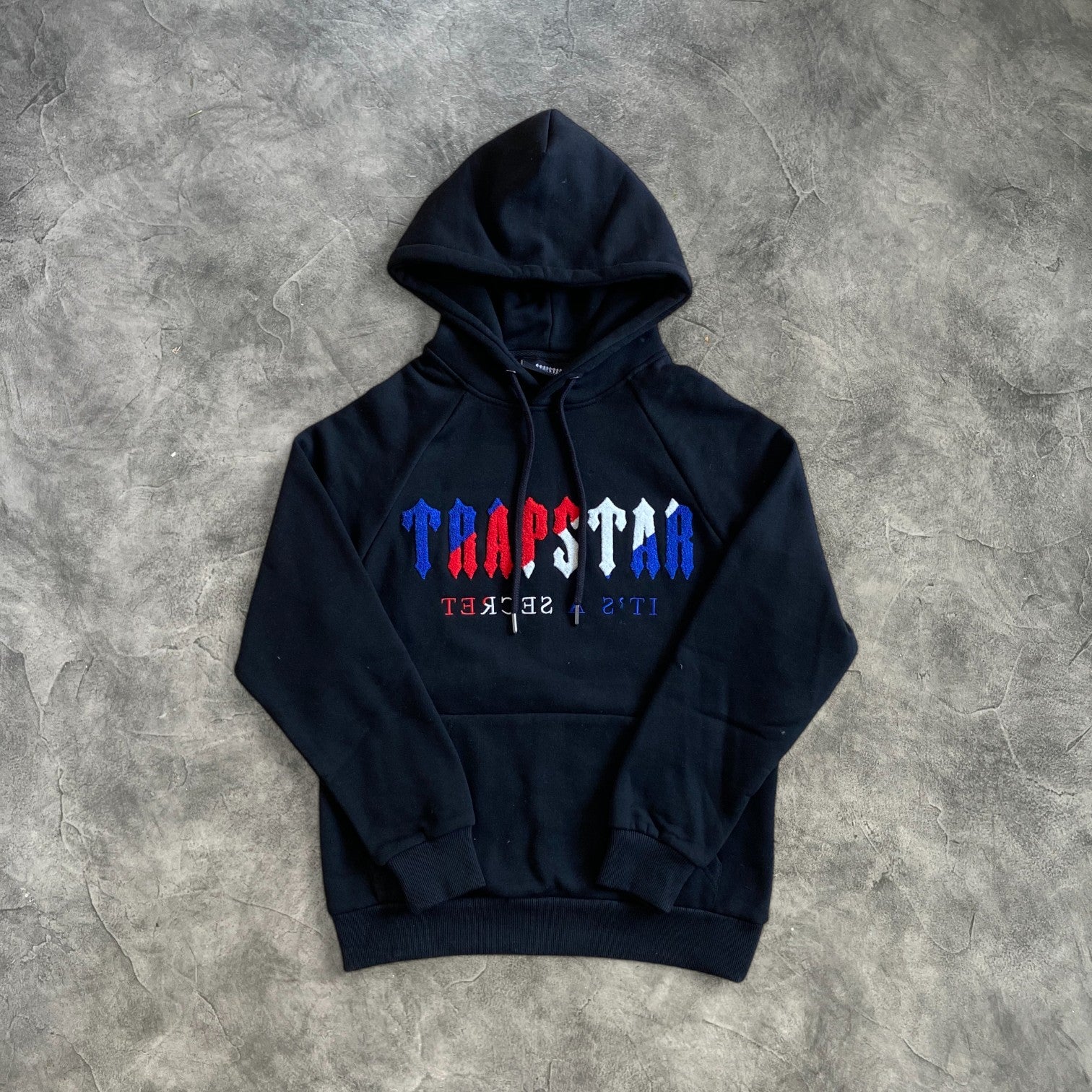 Trapstar Chenille 2.0 Decoded Hooded Tracksuit Black/Blue – Vaulted