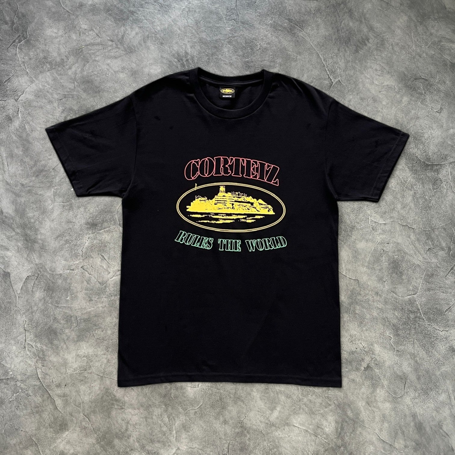 Corteiz Rules The World Triple Colour Logo T-Shirt – Vaulted